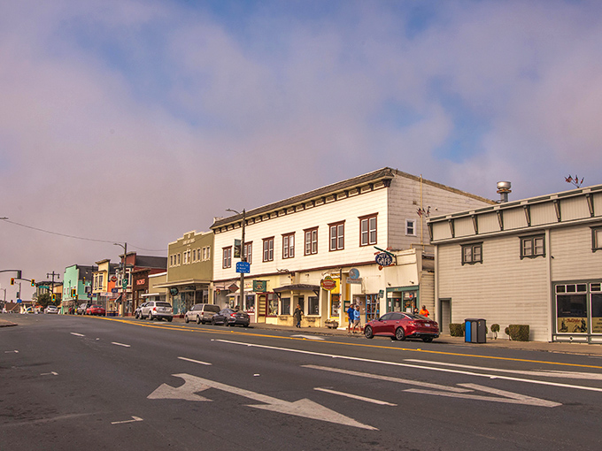 Downtown Fort Bragg captures that perfect small-town coastal vibe—historic buildings with character, not a chain store in sight, and that magical Northern California light.