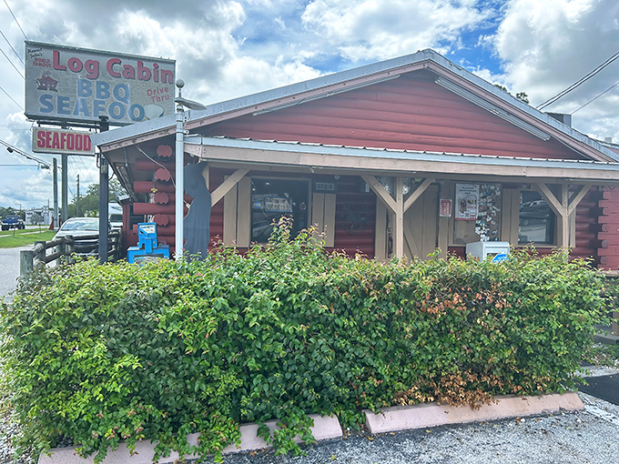 That rustic red exterior isn't just for show &ndash; it's your first hint at the smoky treasures waiting inside.