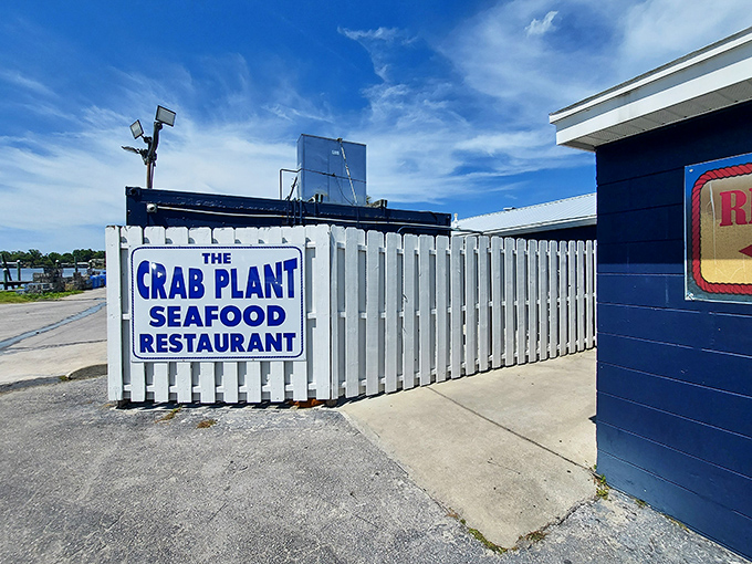 No fancy facades here&mdash;just the promise of seafood excellence hiding behind a humble white exterior. Florida's best-kept secret stands unassumingly in Crystal River.