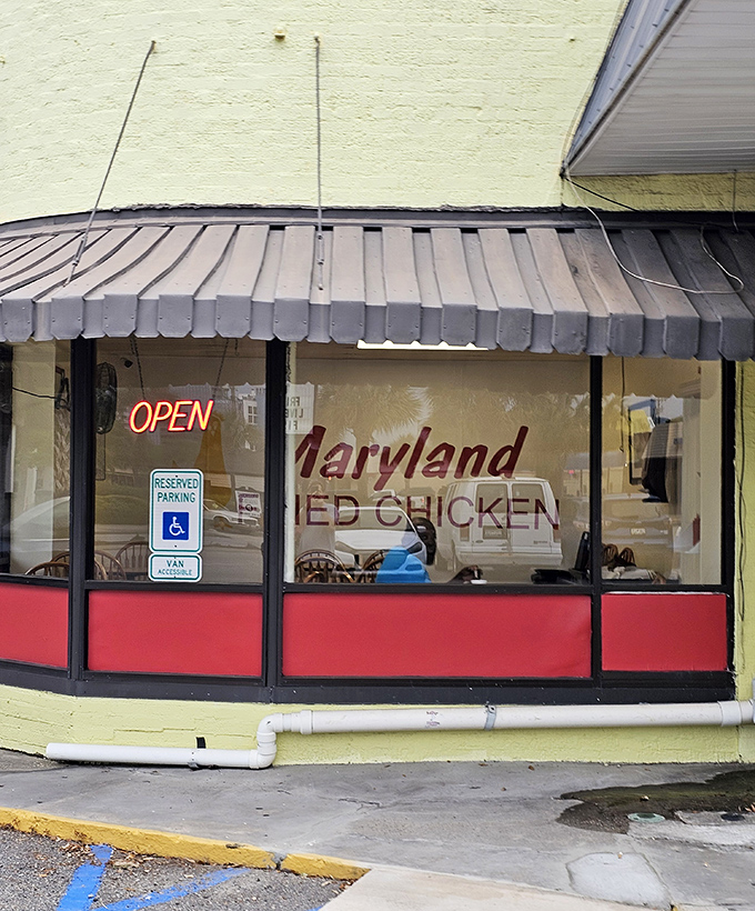 The humble yellow exterior with its classic red trim says it all: culinary treasures don't always hide in fancy packages.