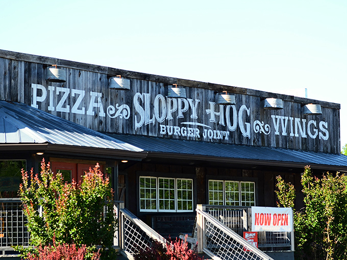 The rustic wooden facade of Sloppy Hog Burger Joint promises exactly what Tennessee comfort food should be&mdash;unpretentious, hearty, and absolutely worth the drive.
