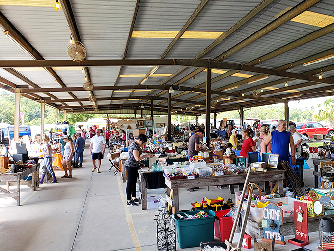 The main corridor of Renninger's Antique Center feels like stepping into a museum where you're actually allowed to touch everything. Treasure hunting begins here!