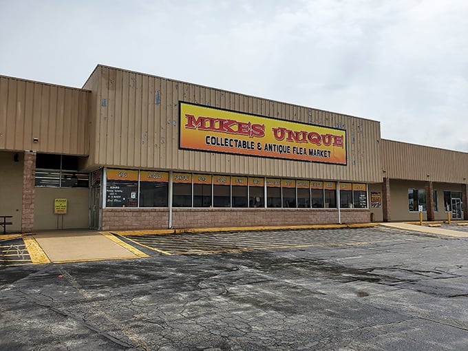 The unassuming exterior of Mike's Unique belies the treasure trove within. Like finding a portal to another dimension in a strip mall.