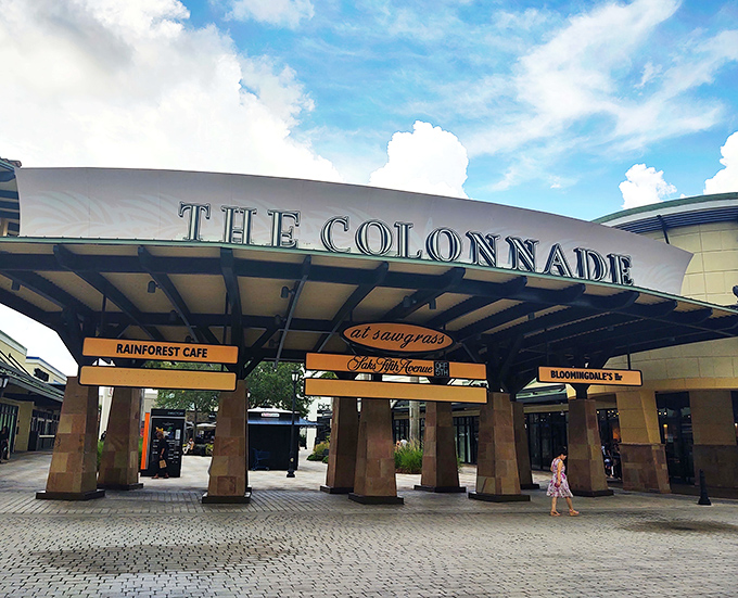 Nordstrom Rack stands like a retail lighthouse, beckoning bargain hunters to safe harbor. The Mediterranean-inspired architecture adds a touch of elegance to your discount quest.