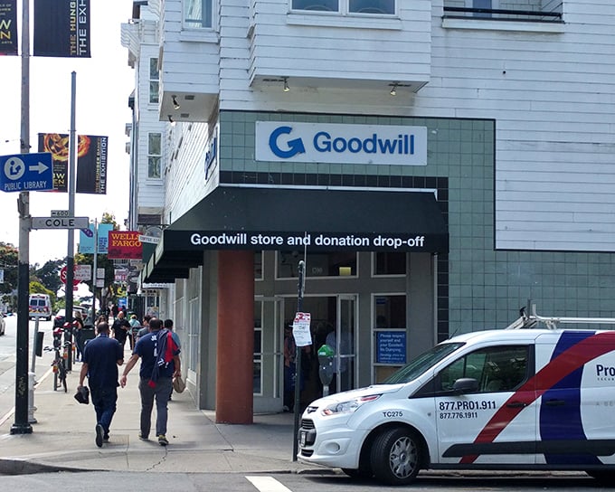 The corner of Haight and Fillmore Streets houses this thrift paradise, where San Francisco's classic architecture meets sustainable shopping adventures.