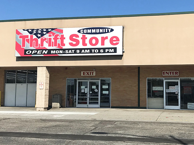 The unassuming exterior of Community Thrift Store in Clinton Township hides a treasure trove within. Like finding a Michelin-starred restaurant in a strip mall.