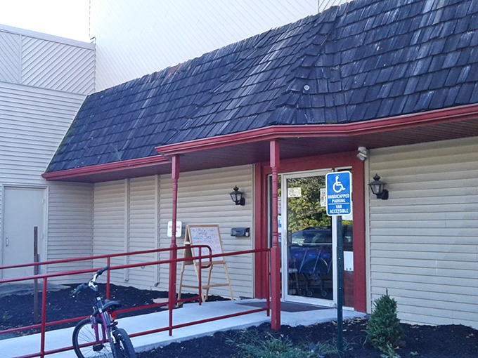 The burgundy awning of Jubilee Thrift beckons like a portal to treasure-hunting paradise, promising adventures in secondhand splendor behind those unassuming walls.