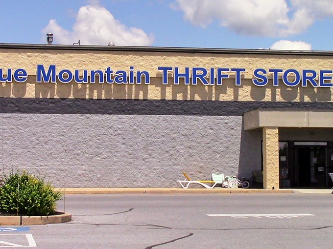 The iconic blue signage beckons bargain hunters like a retail lighthouse. This unassuming exterior houses treasures that would make any antique roadshow appraiser sweat with excitement.