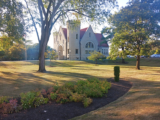 Straight out of a fairy tale! The Brumback Library's stone turrets and castle-like facade make it the most unexpected sight in Van Wert, Ohio.