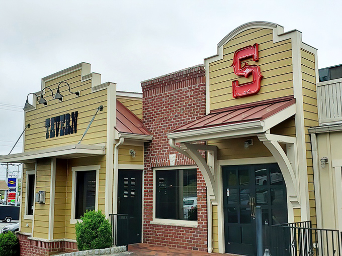 The Silver Spring Mining Company's western-inspired exterior promises culinary treasures within, like a modern-day gold rush where the payoff is delicious.