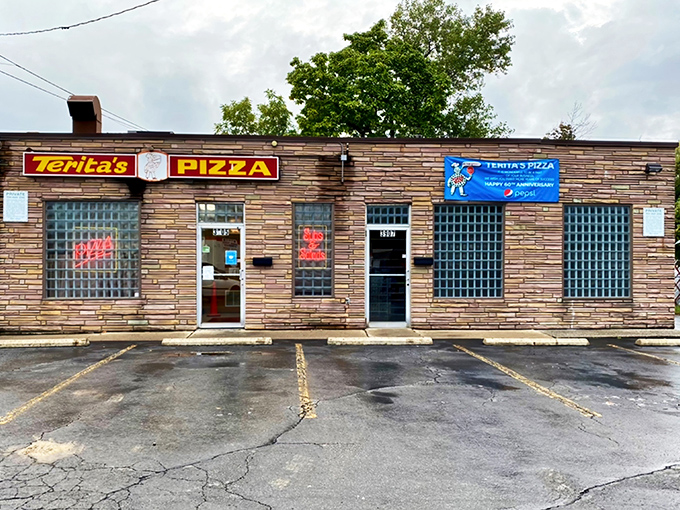 The brick fortress of flavor! Terita's unassuming exterior on Cleveland Avenue has been beckoning pizza lovers to Columbus' North End since 1959.