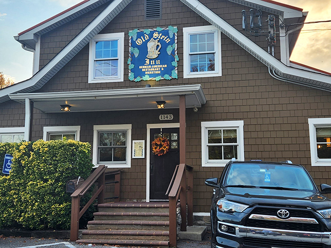 The unassuming exterior of Old Stein Inn hides a German culinary wonderland within. Like finding Bavaria tucked behind Maryland's suburban landscape.