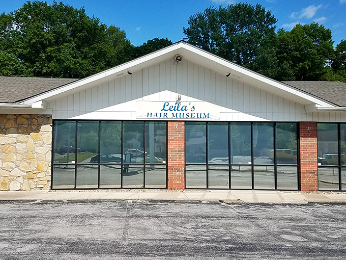 The unassuming exterior hides one of America's most peculiar collections. Who knew a cosmetology school would house such Victorian treasures?