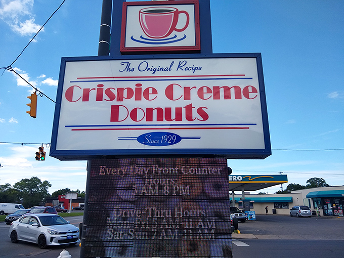 The iconic sign stands as a beacon of hope for donut lovers since 1929. Some landmarks change the world&mdash;this one just makes it sweeter. 