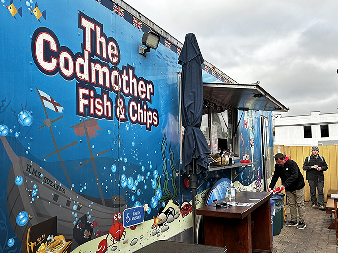 That brilliant blue exterior isn't just eye-catching &ndash; it's a beacon calling all seafood lovers home.