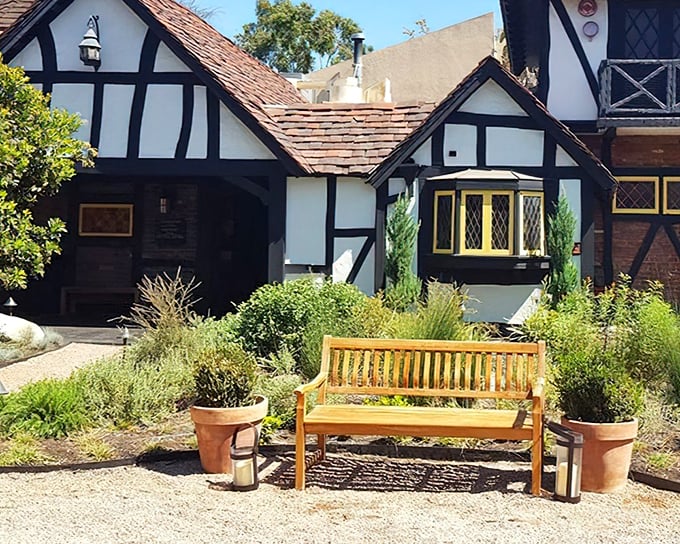 The storybook Tudor facade of Tam O'Shanter, complete with that iconic red phone booth, looks like it was plucked straight from a British countryside and dropped into Los Angeles.