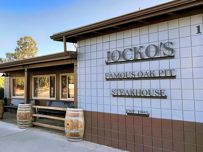 The unassuming exterior of Jocko's promises no frills, just thrills for your taste buds. Those wine barrels aren't decorative&mdash;they're a preview of the unpretentious authenticity waiting inside.