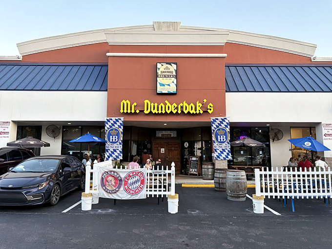 Bavaria meets Florida at this unassuming strip mall treasure. The blue-and-white checkered flags aren't just for show—they're your portal to authentic German flavors.