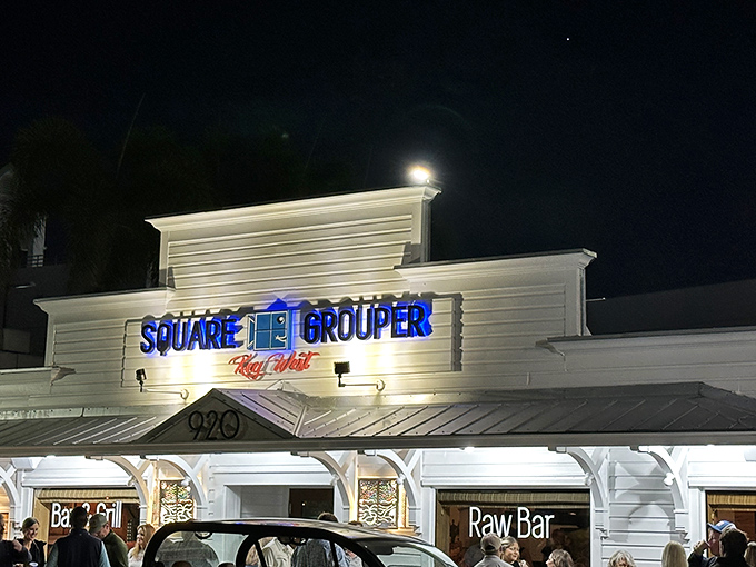 Square Grouper's unassuming exterior proves that the best steakhouses don't need neon signs to shine bright.