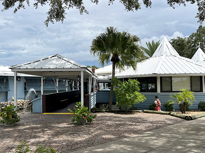 The unassuming exterior of Dixie Crossroads belies the seafood treasures within. Florida charm at its most authentic.