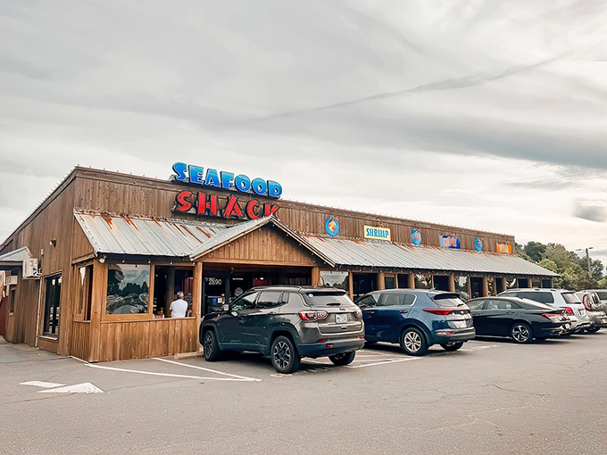 The wooden exterior of Walkertown Seafood Shack promises no pretension&mdash;just the seafood equivalent of finding treasure without needing a map.