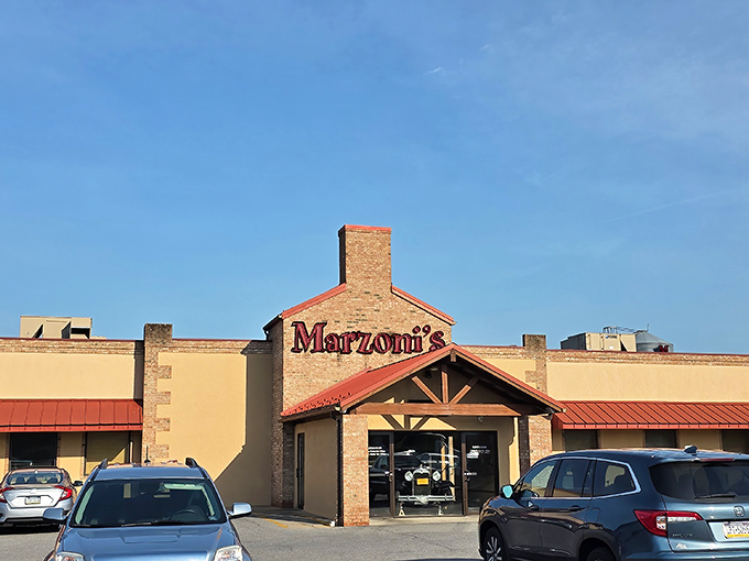 The unassuming exterior of Marzoni's promises what every great food adventure needs: substance over style and flavors that speak louder than fancy facades.