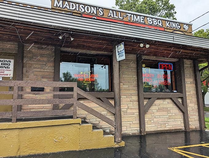 The unassuming exterior proudly declares itself "Madison's All-Time BBQ King" &ndash; a bold claim that's backed up by what's happening inside those smokers.