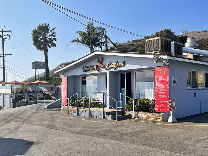 The unassuming blue and white exterior of Malibu Seafood stands like a beacon of hope for hungry travelers along PCH. Ocean views included, no reservations required.