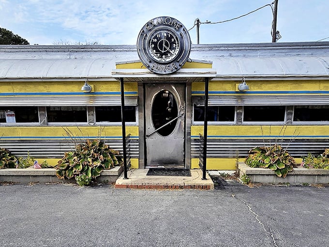The gleaming stainless steel and sunny yellow exterior isn't just a diner&mdash;it's a time machine with a side of hash browns.
