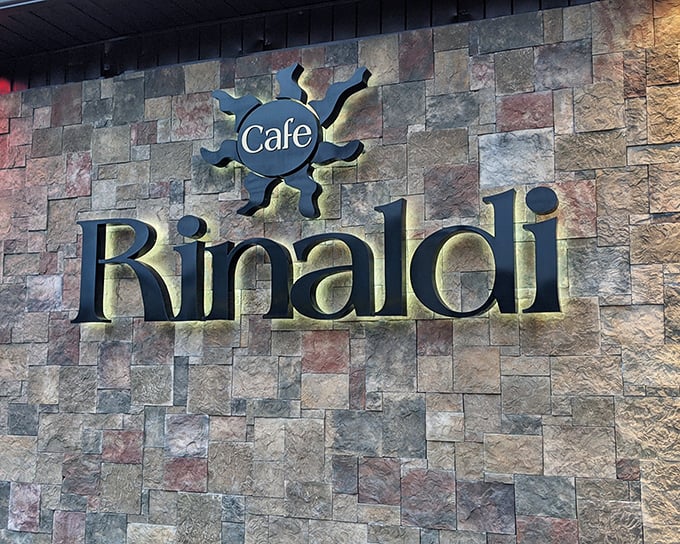 The stone facade of Cafe Rinaldi stands like a culinary fortress in Old Forge, promising Italian treasures within that rival any nonna's kitchen. 
