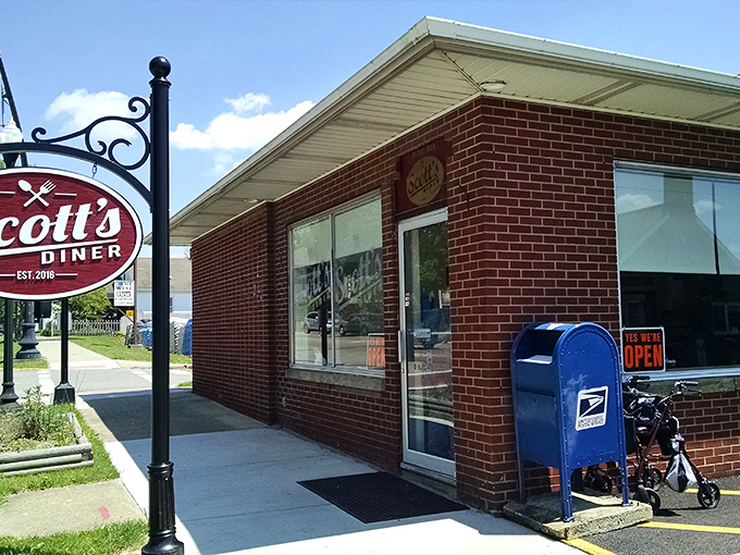 The unassuming brick exterior of Scott's Diner in New Concord hides culinary treasures that would make even the most jaded food critic weep with joy.