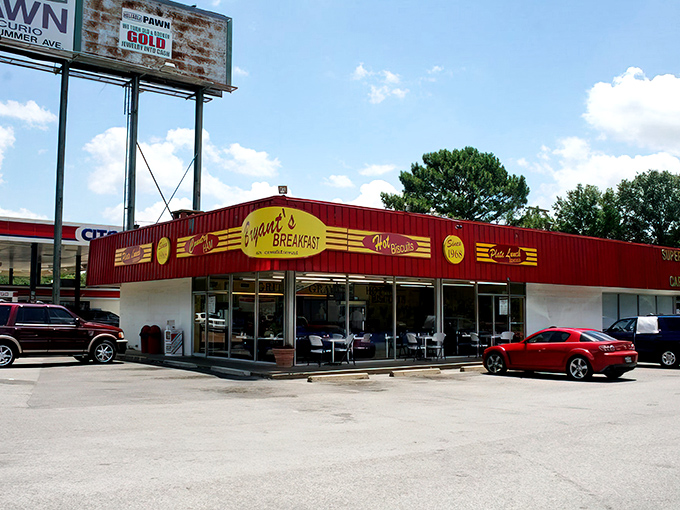 The iconic red-topped Bryant's Breakfast stands like a beacon of morning hope on Summer Avenue, promising Memphis that everything's gonna be alright.