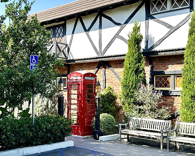 The storybook Tudor facade of Tam O'Shanter, complete with that iconic red phone booth, looks like it was plucked straight from a British countryside and dropped into Los Angeles.