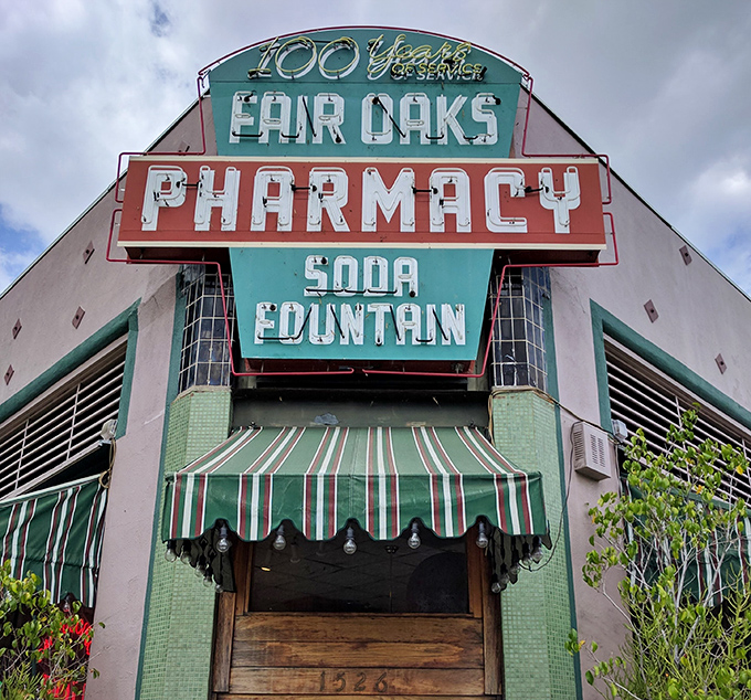 That corner building isn't just a pharmacy &ndash; it's a portal to when soda jerks ruled the world.