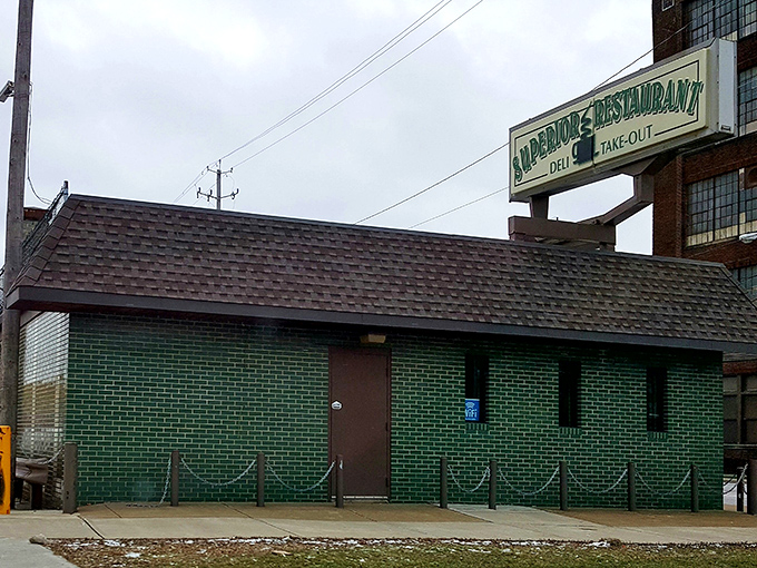The unassuming green brick fortress of flavor doesn't need fancy architecture&mdash;it's been letting the food do the talking since 1981. 