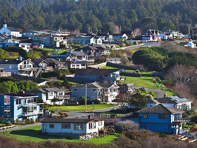 Trinidad's dramatic coastline unfolds like nature's own masterpiece, where rugged cliffs meet endless Pacific horizons.