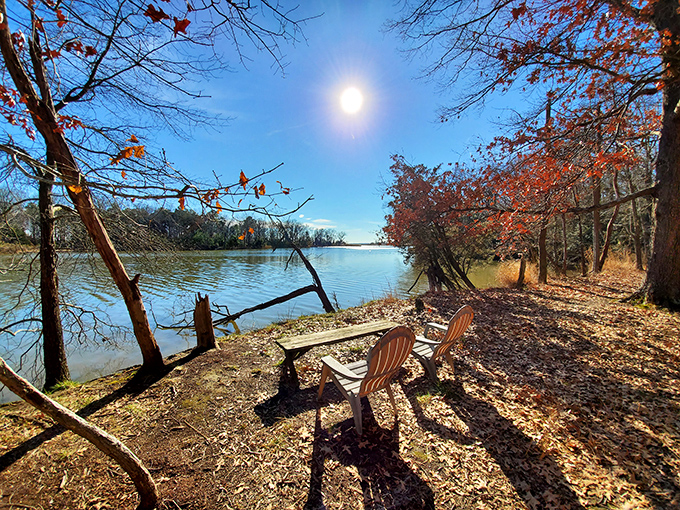 Nature's perfect seating arrangement &ndash; two Adirondack chairs overlooking the Chesapeake's shimmering waters, like front-row tickets to the best show in Maryland.