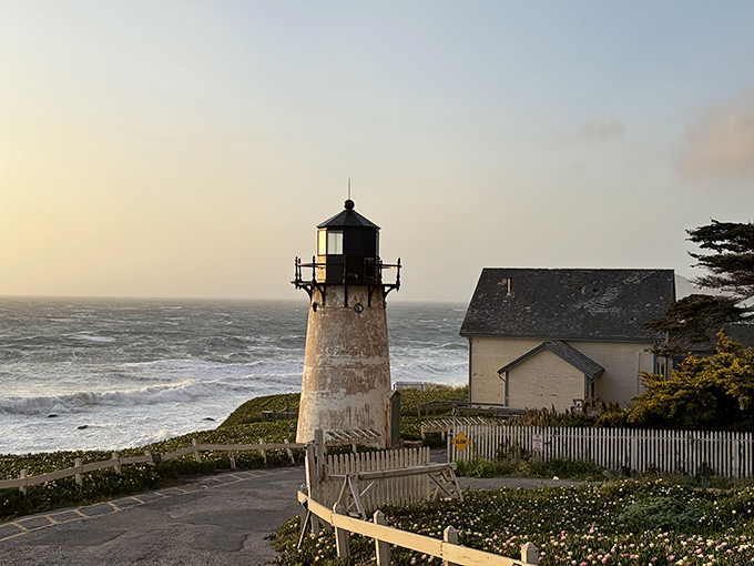 The classic California postcard come to life: Point Montara's lighthouse stands sentinel against the Pacific, while waves crash dramatically below. Budget accommodations with million-dollar views.