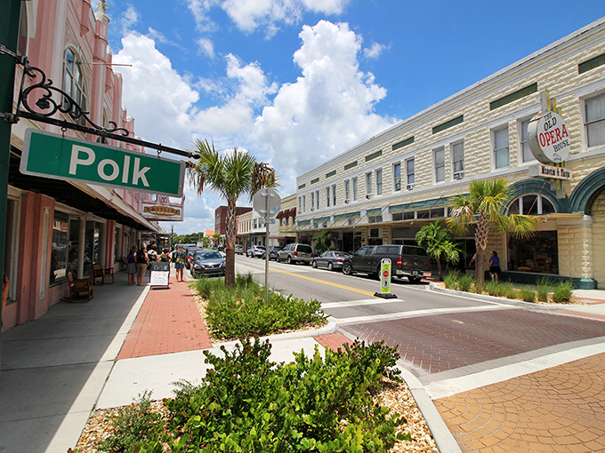 Downtown Arcadia's historic district feels like stepping into a Norman Rockwell painting, where palm trees meet brick sidewalks and time slows to a pleasant stroll.