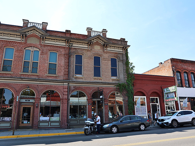 Historic brick buildings stand sentinel on Jacksonville's corner, whispering gold rush tales while housing modern treasures. Time travel never looked so inviting.