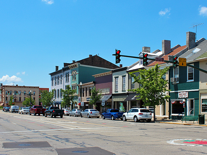 Historic brick buildings line Troy's streets, where time seems to slow down just enough to appreciate craftsmanship from another era.