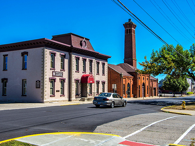 Historic brick buildings line Troy's streets, where time seems to slow down just enough to appreciate craftsmanship from another era.