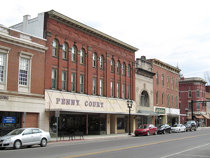 Historic downtown Cambridge showcases beautifully preserved brick buildings, including the charming Penny Court Antique Mall where treasure hunters can spend hours without spending fortunes.