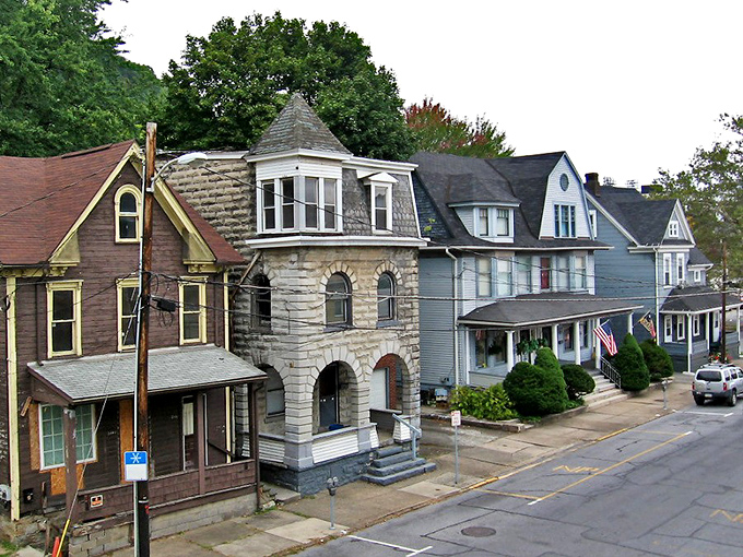 Brick meets beauty in Johnstown's industrial corridor, where history stands proudly against verdant hills. The past and present coexist in perfect Pennsylvania harmony.