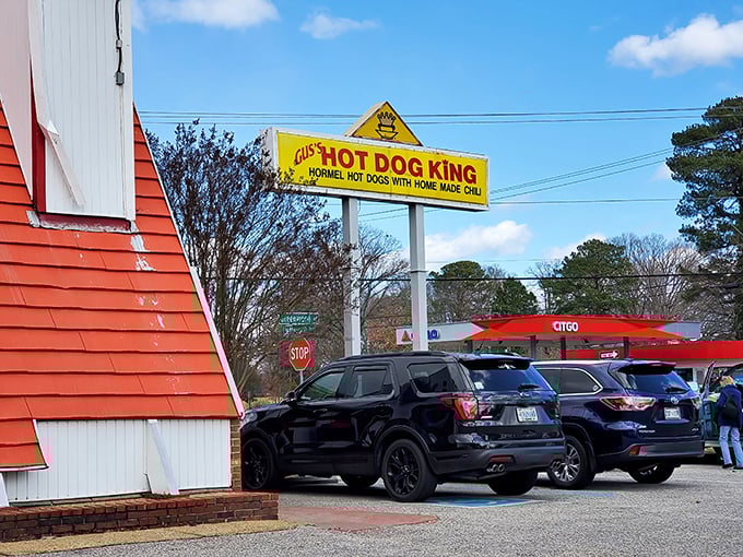The iconic yellow sign beckons like a lighthouse for hungry travelers. This unassuming roadside gem has been Newport News' worst-kept delicious secret for decades.