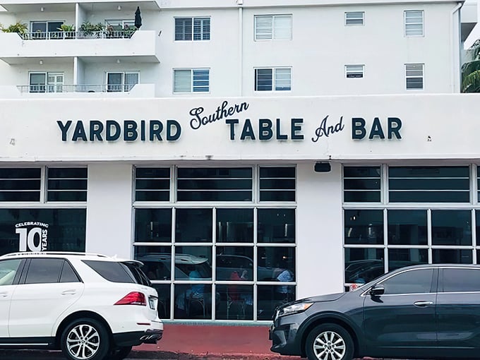 Yardbird's gleaming white exterior stands like a Southern mansion that took a Miami vacation. Sunshine and comfort food await inside.