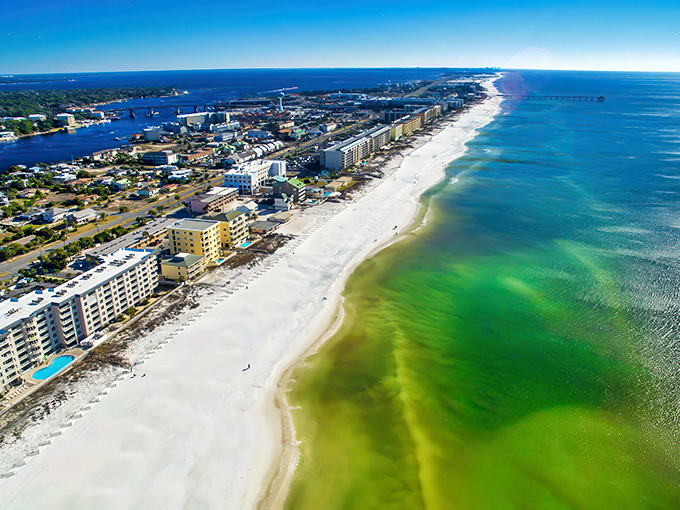 The emerald waters of Fort Walton Beach stretch like a painter's dream, where retirement dollars magically stretch just as far.