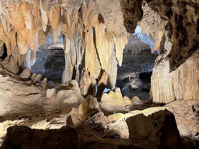 Nature's chandelier display puts any human decorator to shame. These delicate formations have been growing one drop at a time for thousands of years.