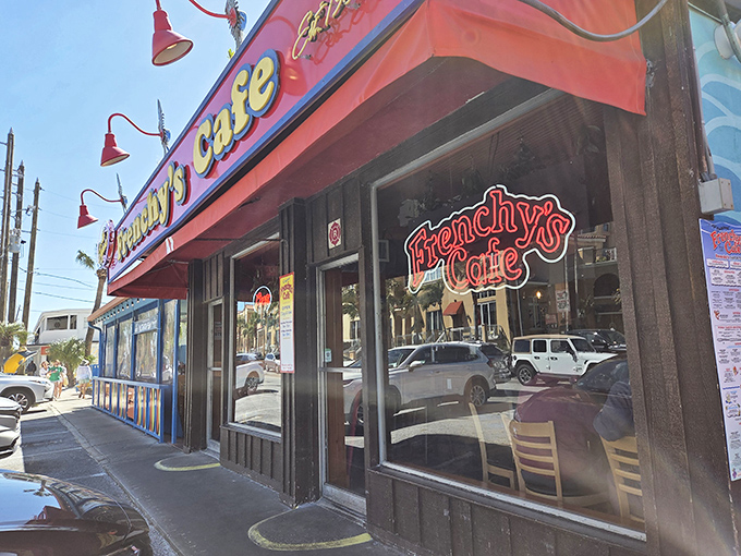 The unassuming coral-colored exterior of Frenchy's Original Cafe hides culinary treasures that have made this Clearwater Beach spot a Florida legend.