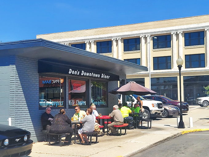 This unassuming storefront holds Ohio's most legendary burger challenge behind its humble doors.